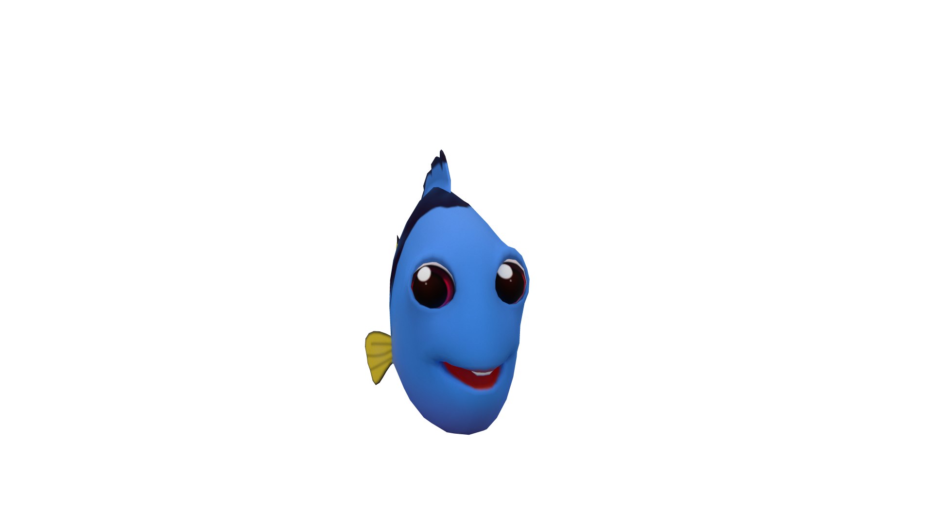 3D Blue Tang Fish Toon - TurboSquid 1586033
