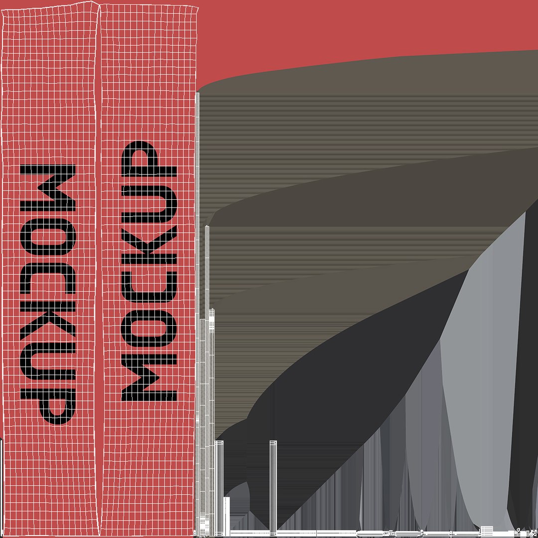 3D Model Red Small Aerial Banner Mockup - TurboSquid 2346086