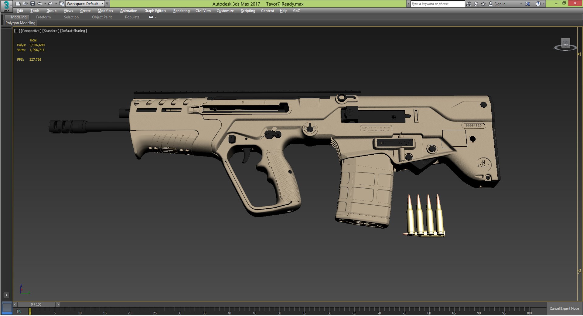 3D Iwi Tavor 7 - TurboSquid 1281694