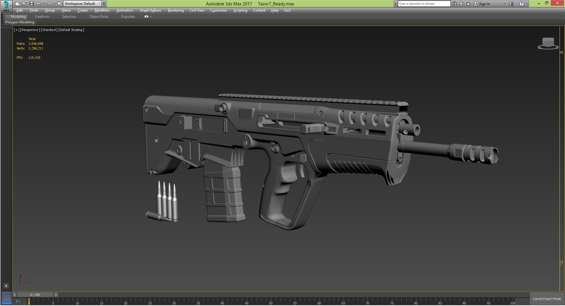 3D Iwi Tavor 7 - TurboSquid 1281694