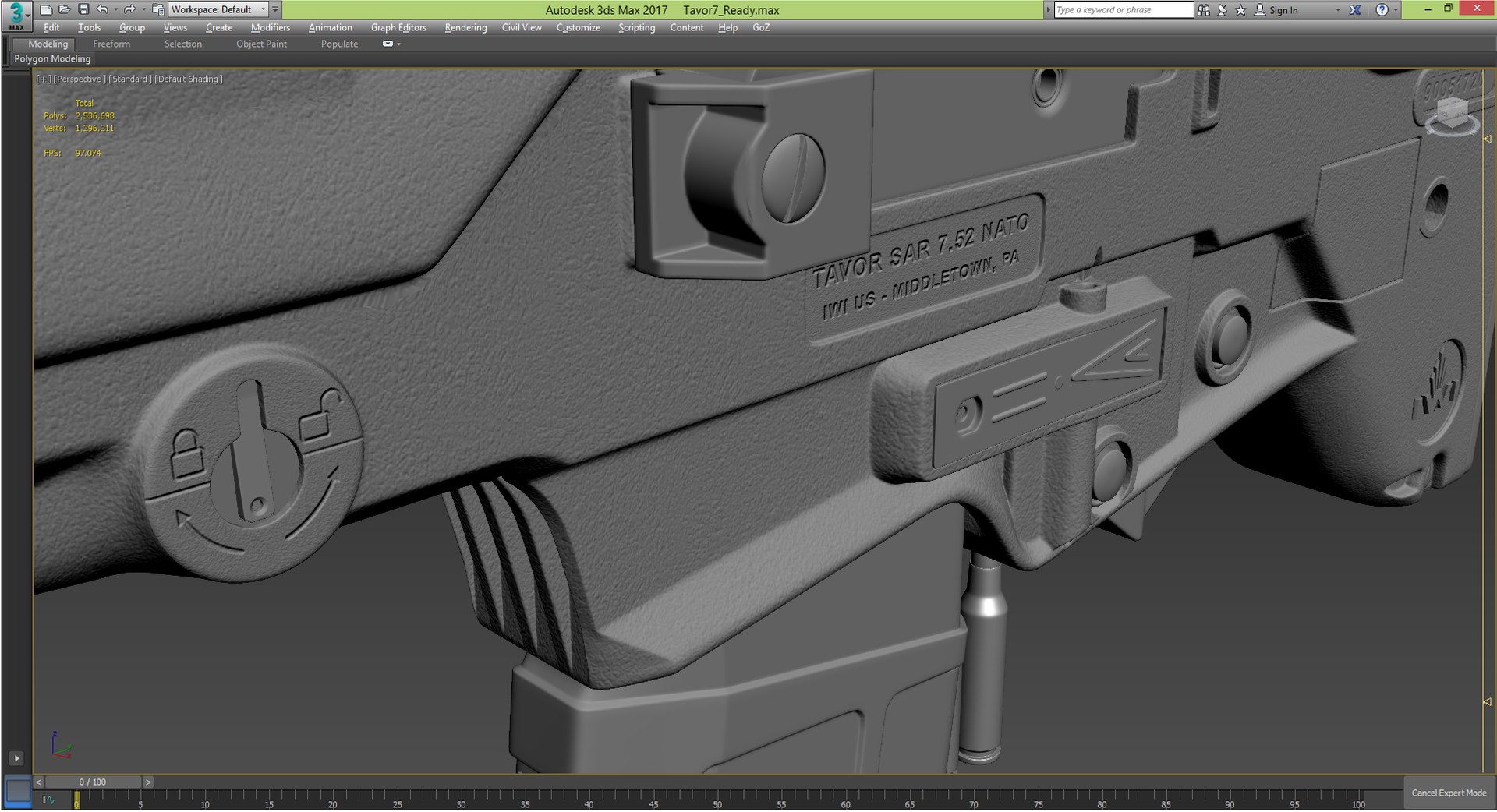 3D Iwi Tavor 7 - TurboSquid 1281694
