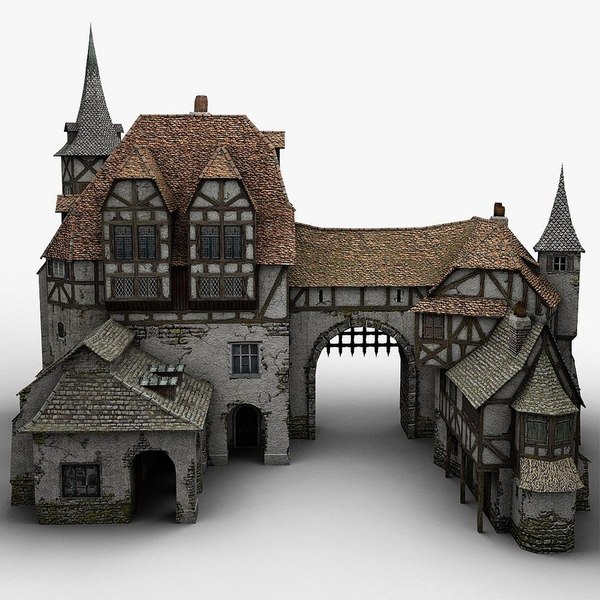 old medieval warehouse 3d obj