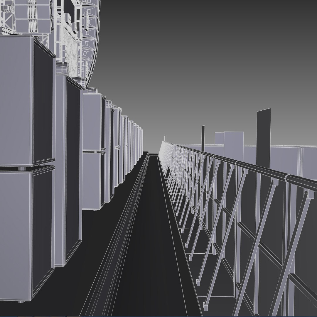 3d model mega live stage set