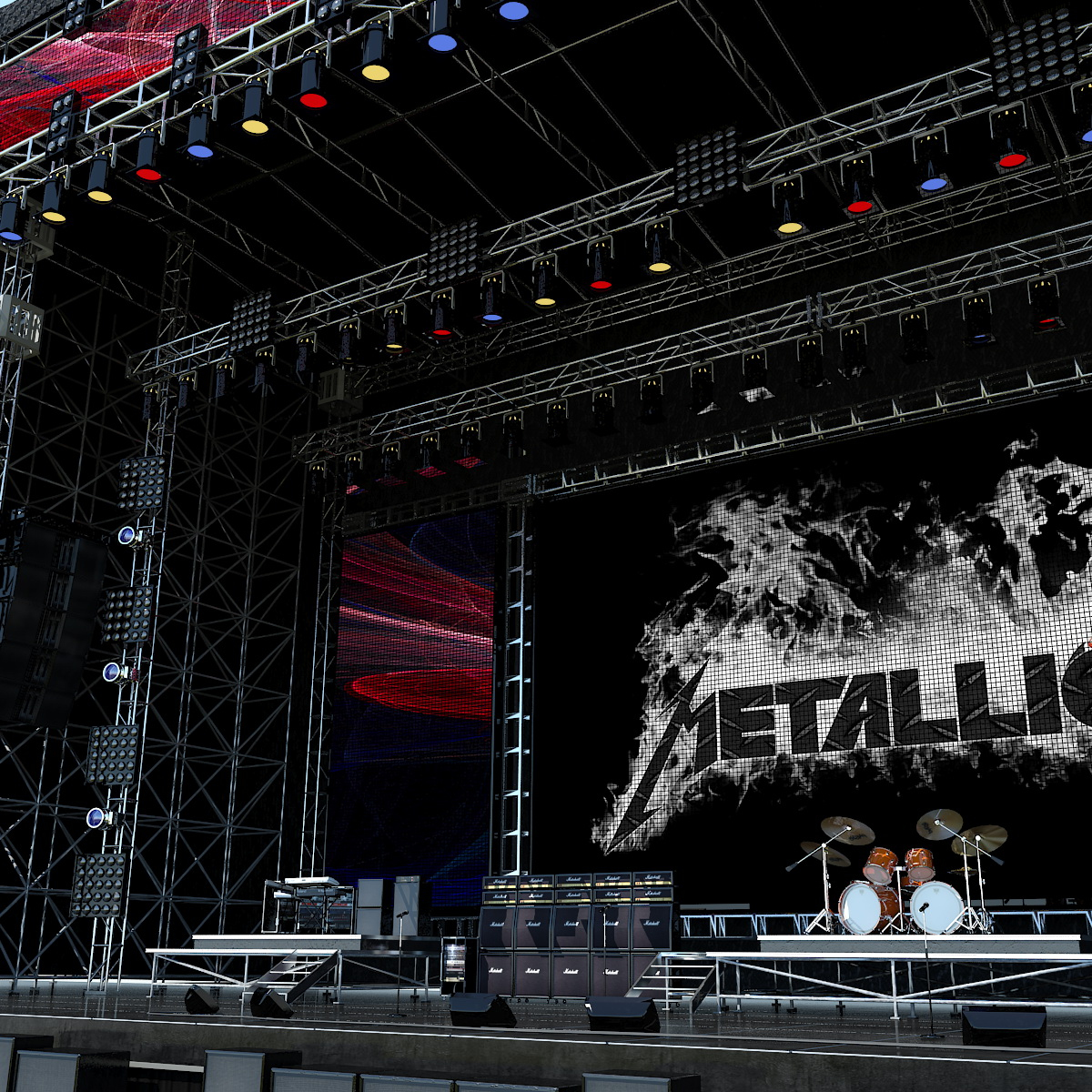 modelo 3d Mega Stage - Live Set - TurboSquid 744551