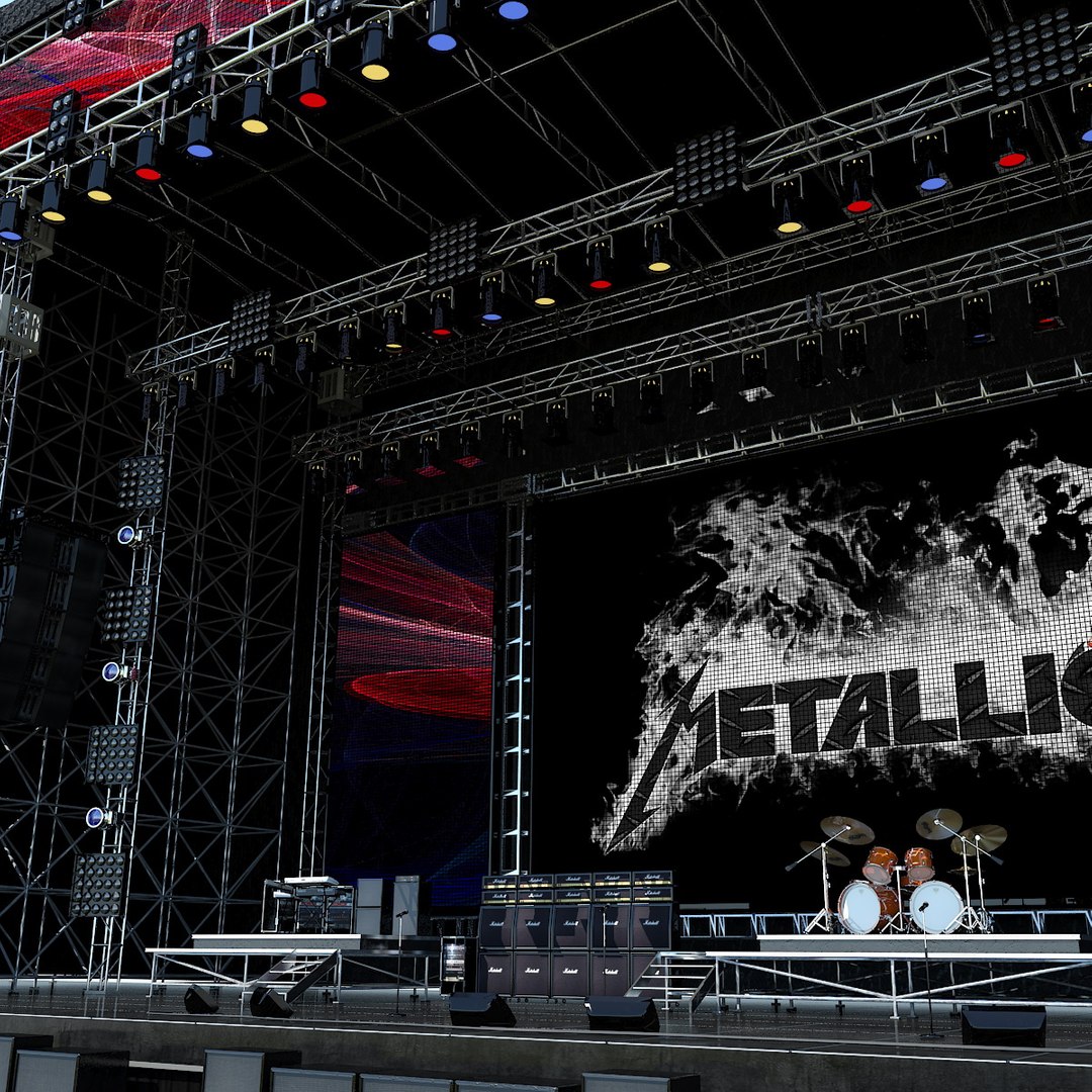 3d Model Mega Live Stage Set