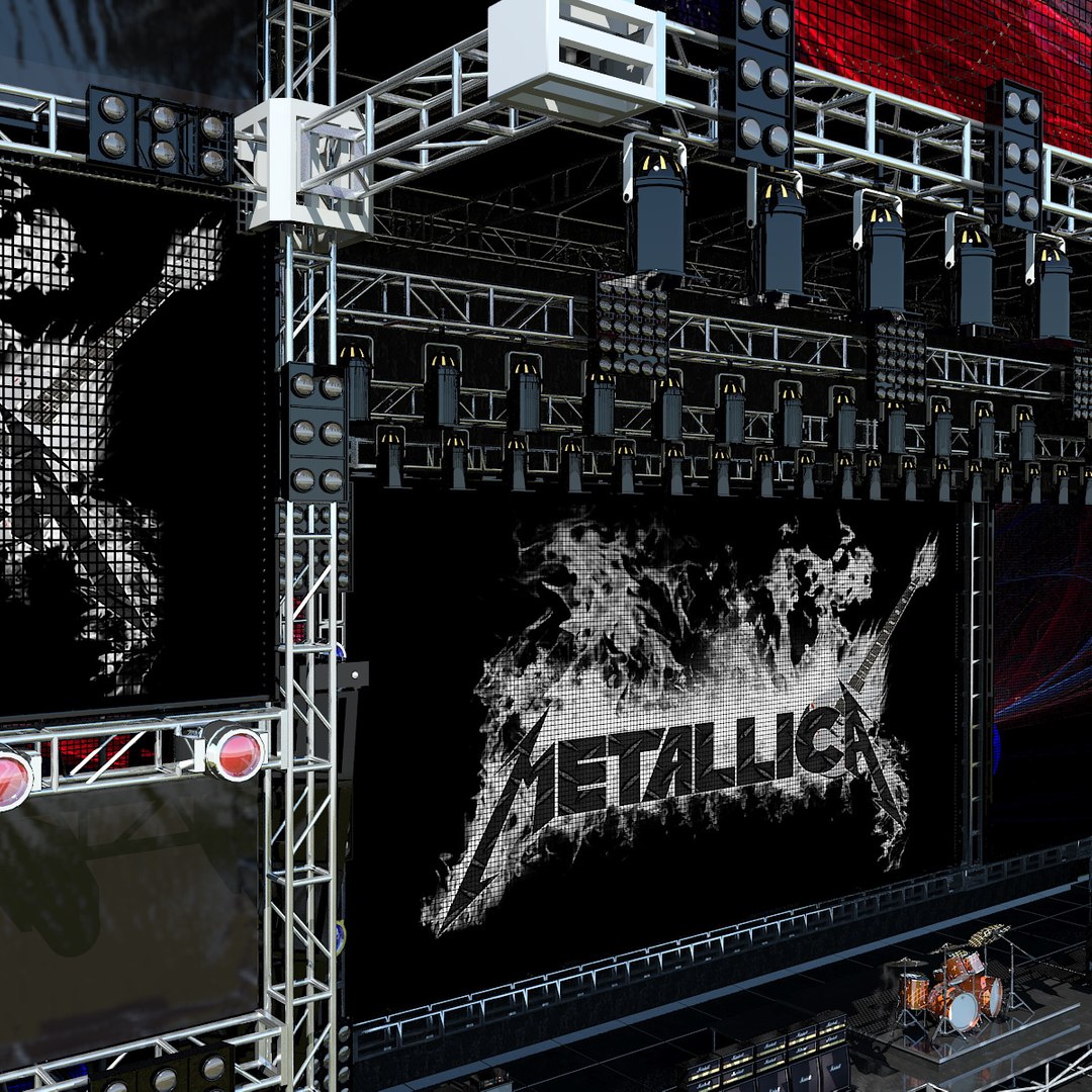3d Model Mega Live Stage Set