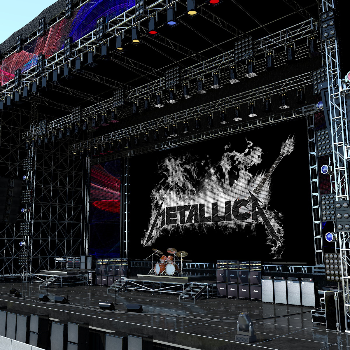 Mega Stage - Live Set Modelo 3D - TurboSquid 744551