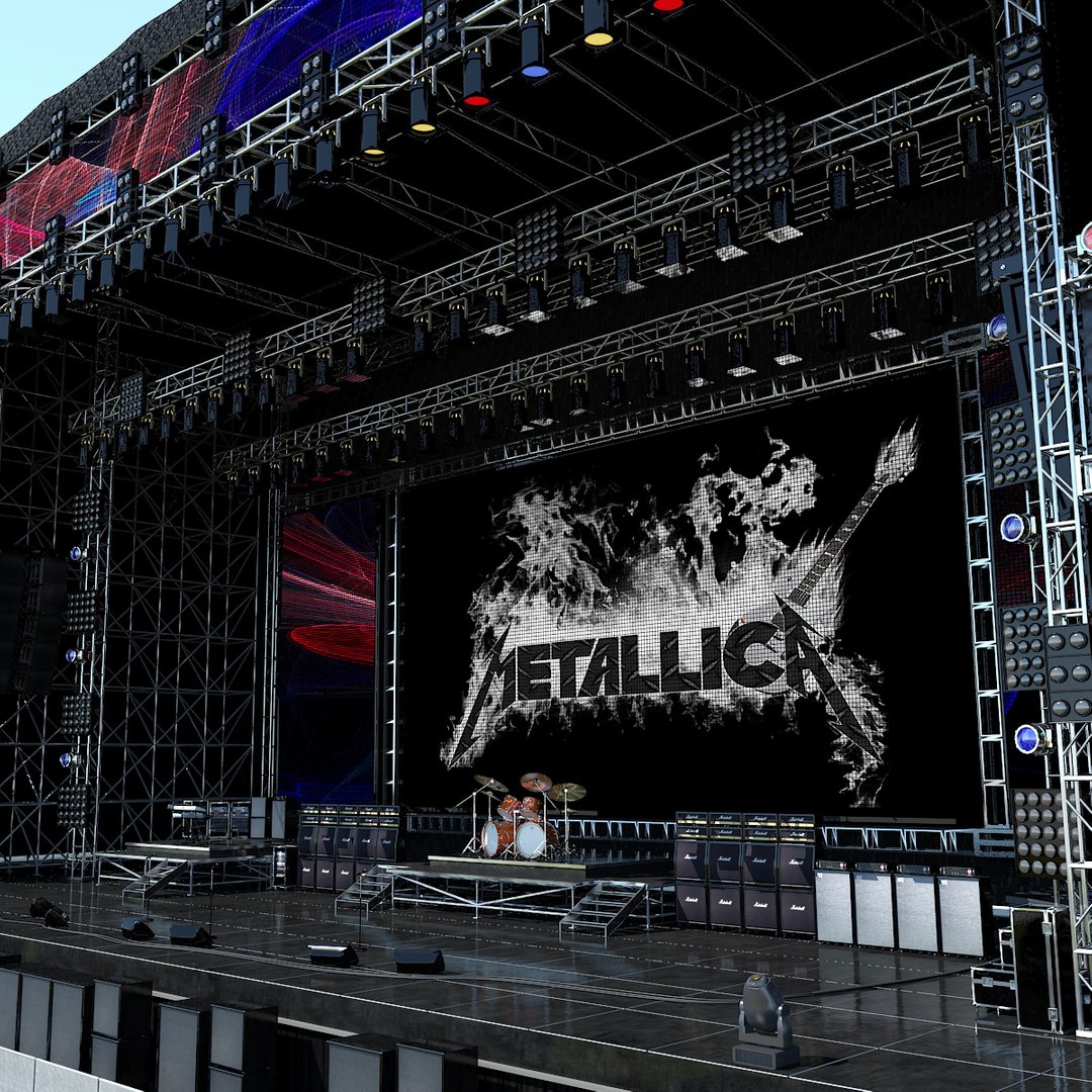 3d Model Mega Live Stage Set