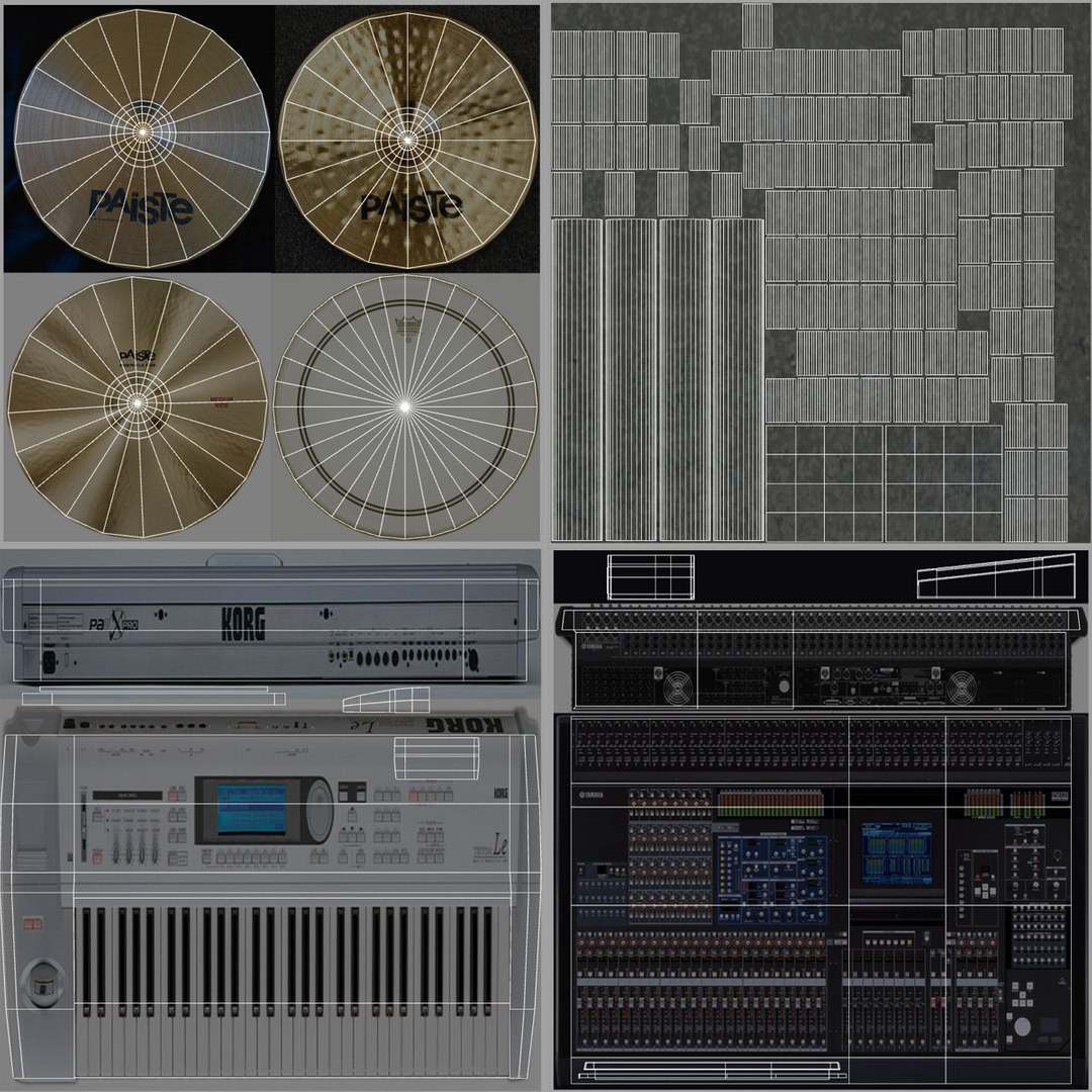 3d model mega live stage set
