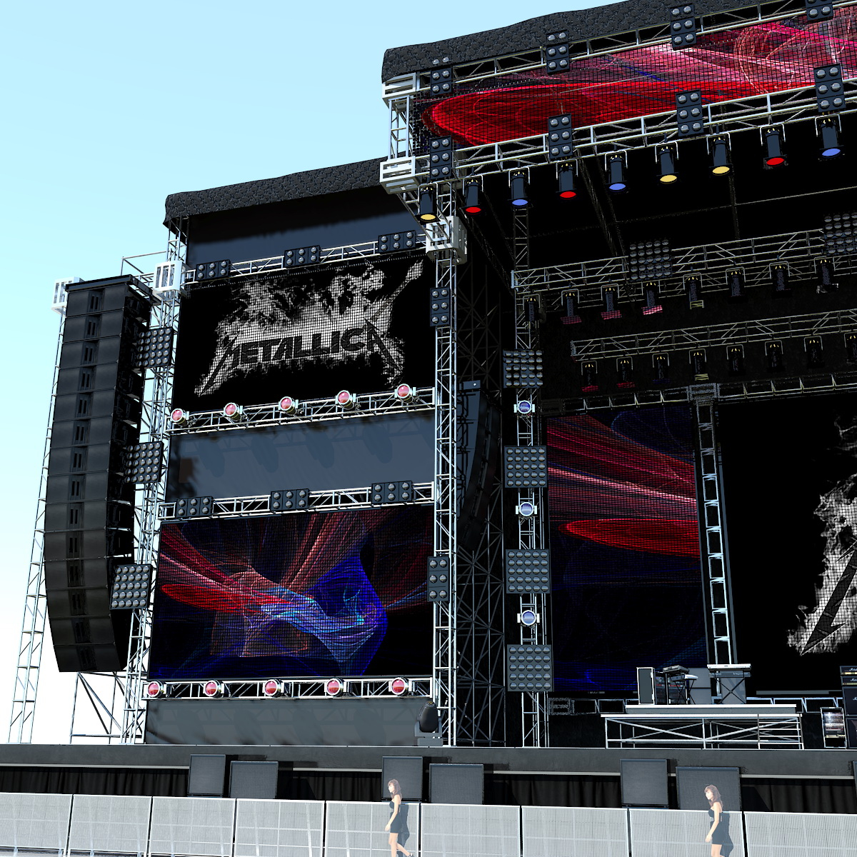 modelo 3d Mega Stage - Live Set - TurboSquid 744551