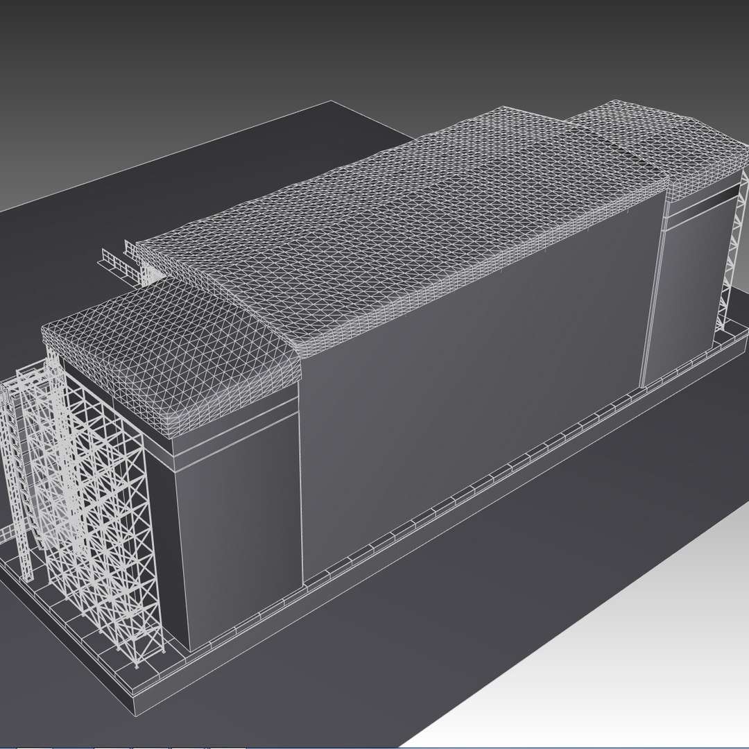 3d model mega live stage set
