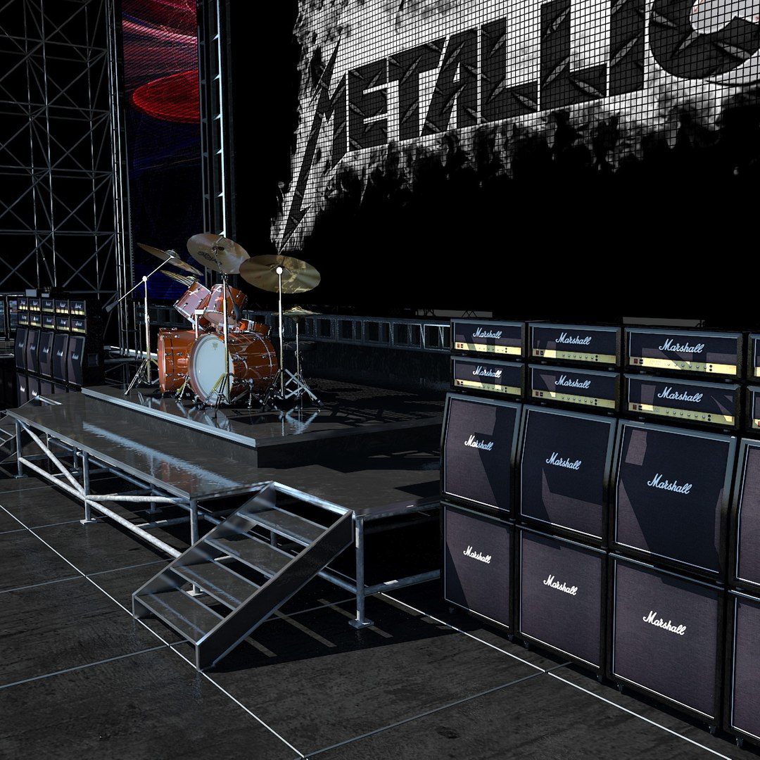 3d Model Mega Live Stage Set