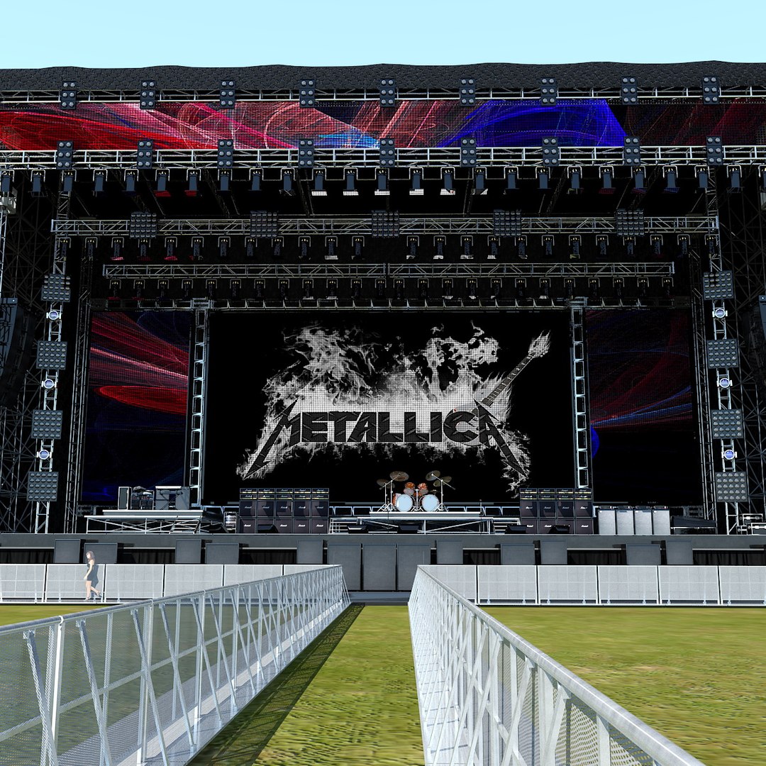 3d Model Mega Live Stage Set