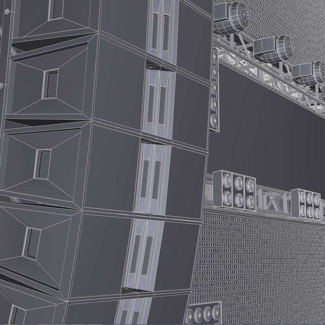 3d model mega live stage set