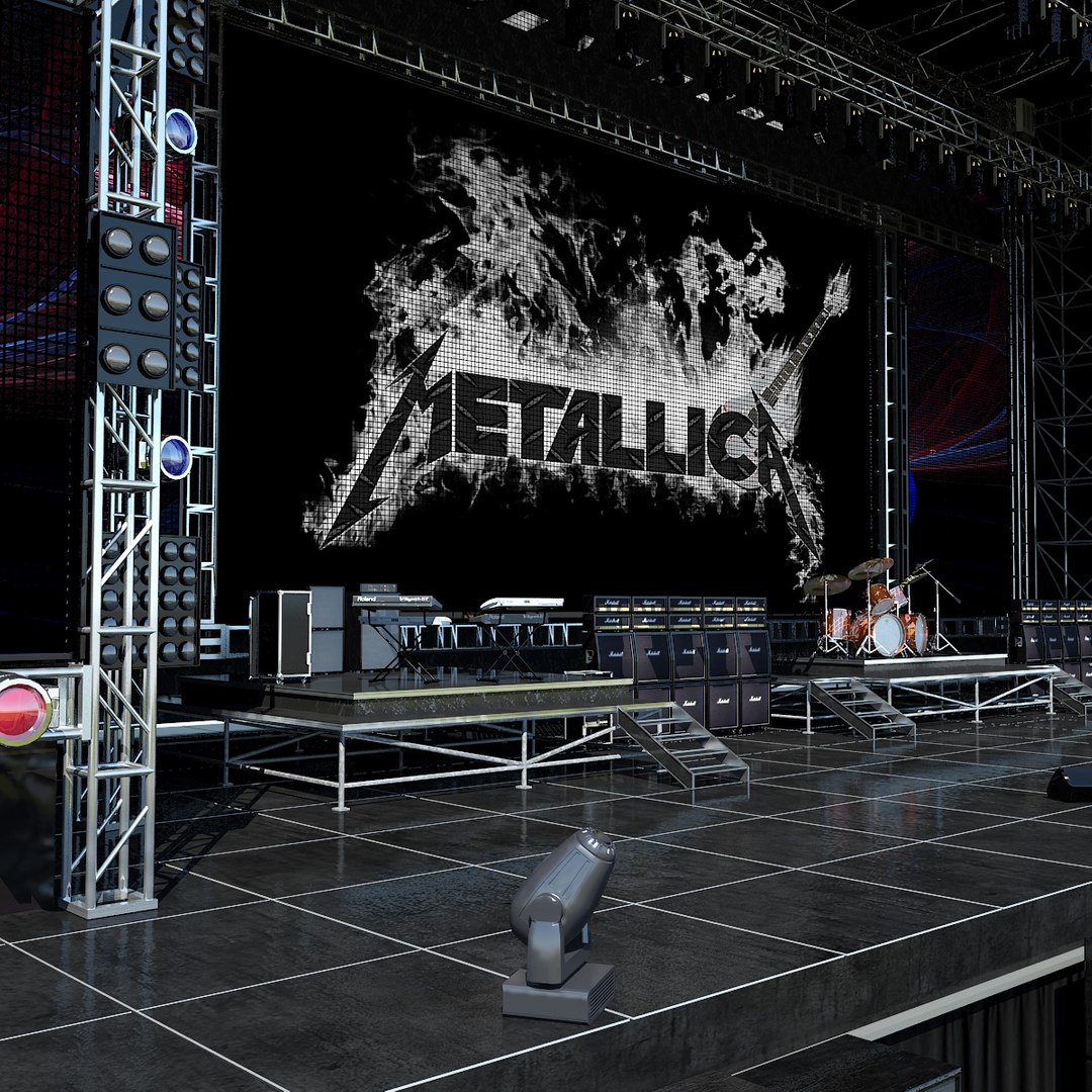 3d Model Mega Live Stage Set