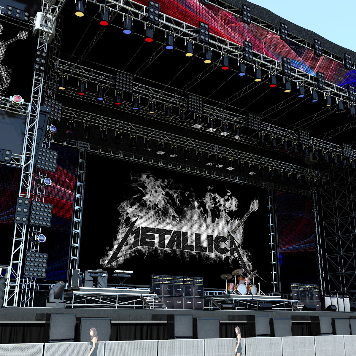 modelo 3d Mega Stage - Live Set - TurboSquid 744551