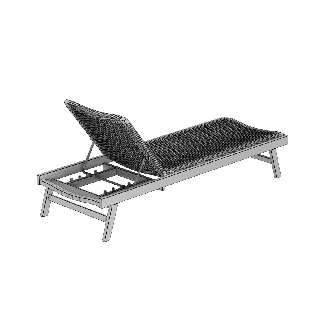 3D Delano Outdoor Chaise Lounge - TurboSquid 2188629