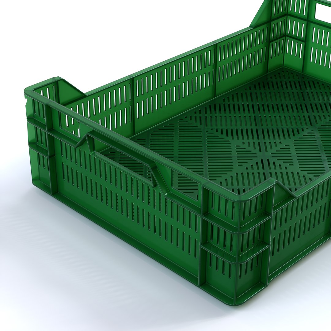 3D Plastic Crate 600x400x160 Model - TurboSquid 1343295