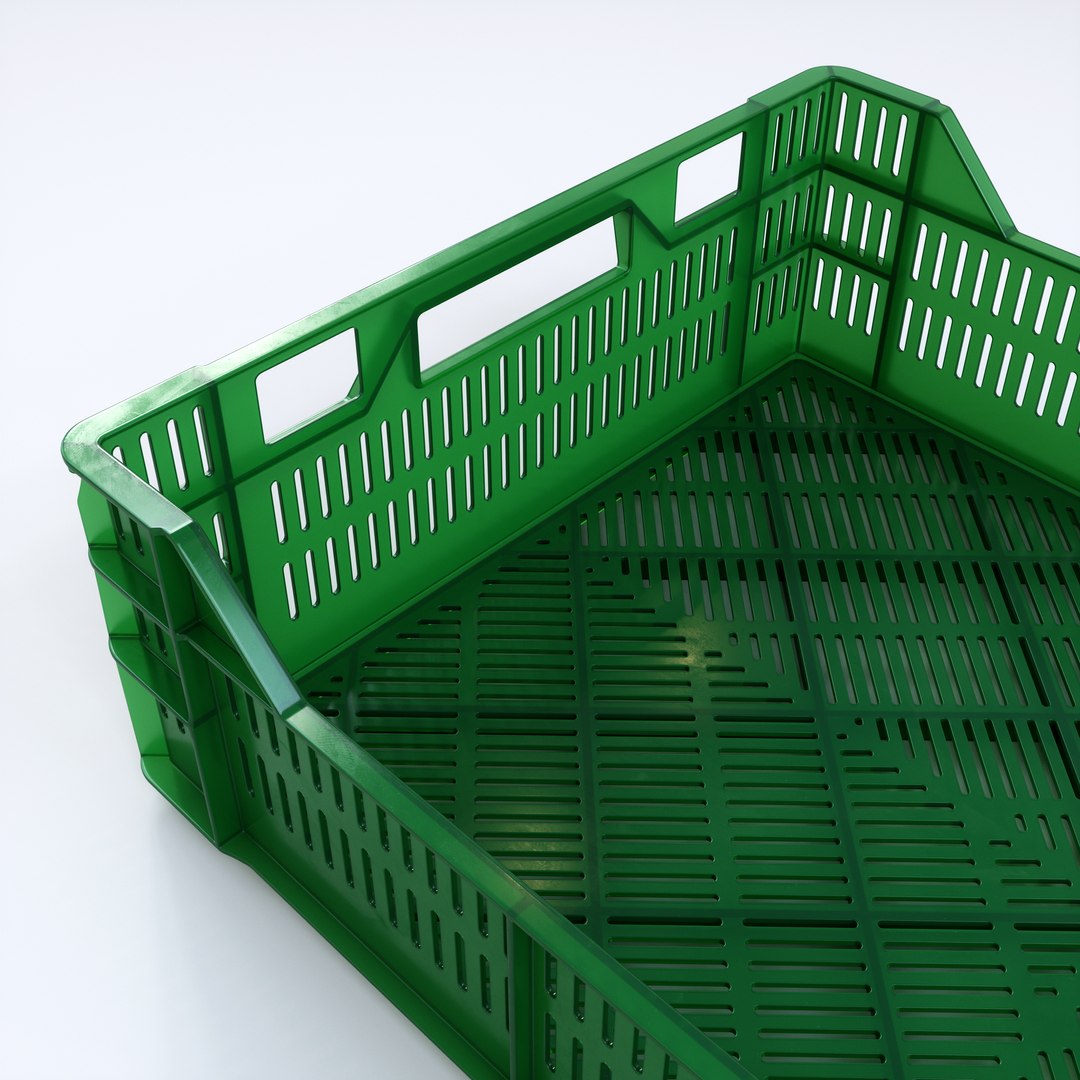 3D Plastic Crate 600x400x160 Model - TurboSquid 1343295