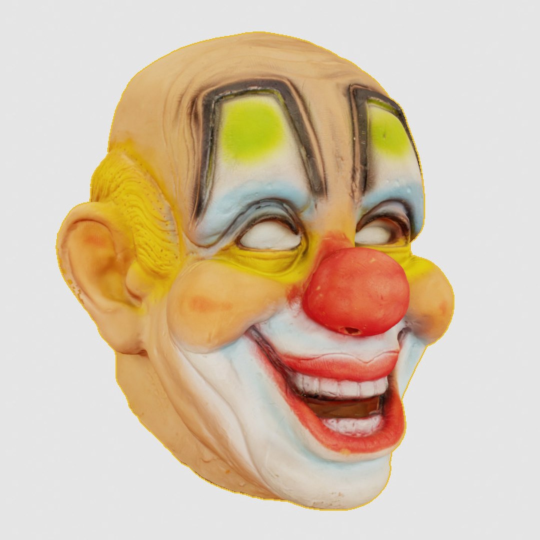 Slipknot Clown Mask - Detailed Scan 3D Model - TurboSquid 1978095