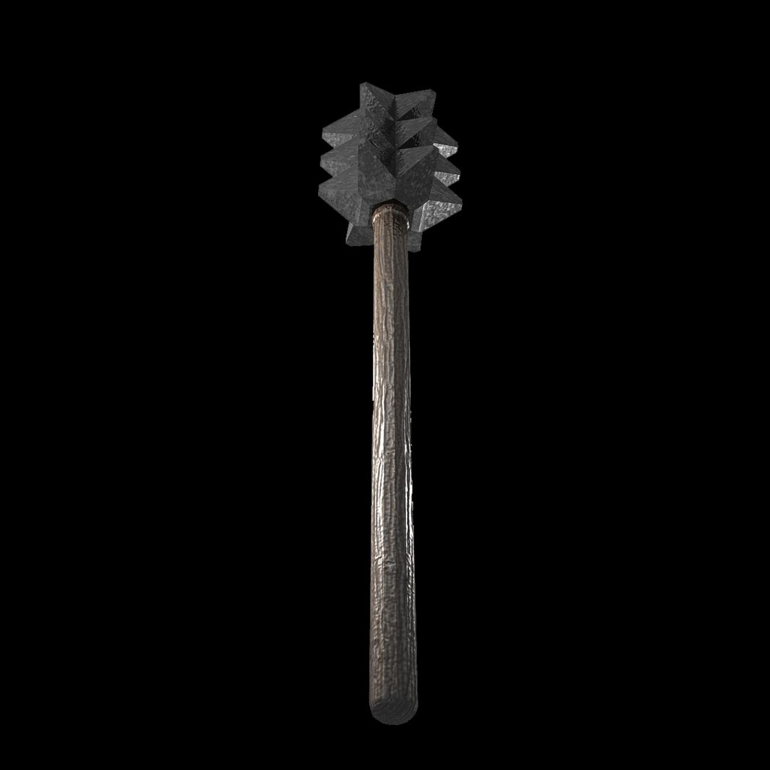 medieval crushing mace 3d model