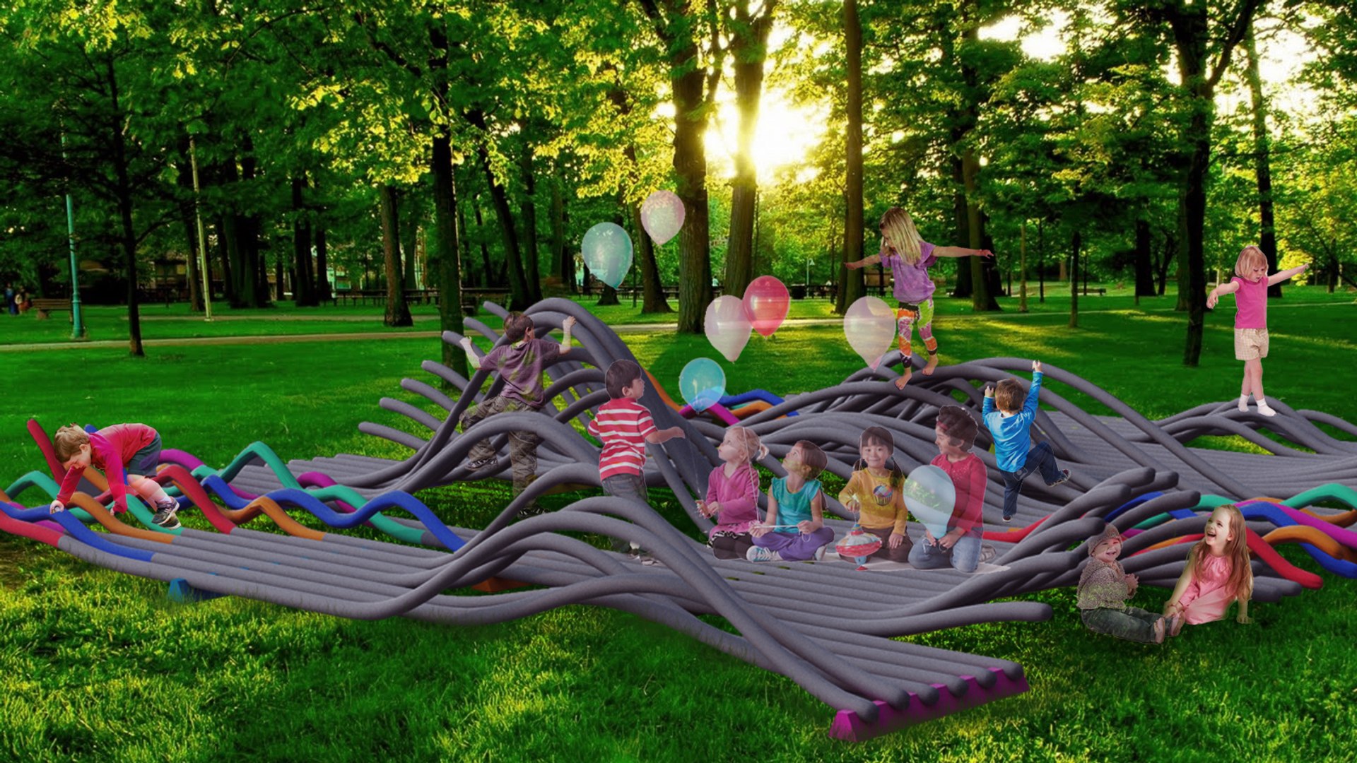 Multifunctional Playground Model - TurboSquid 1420001