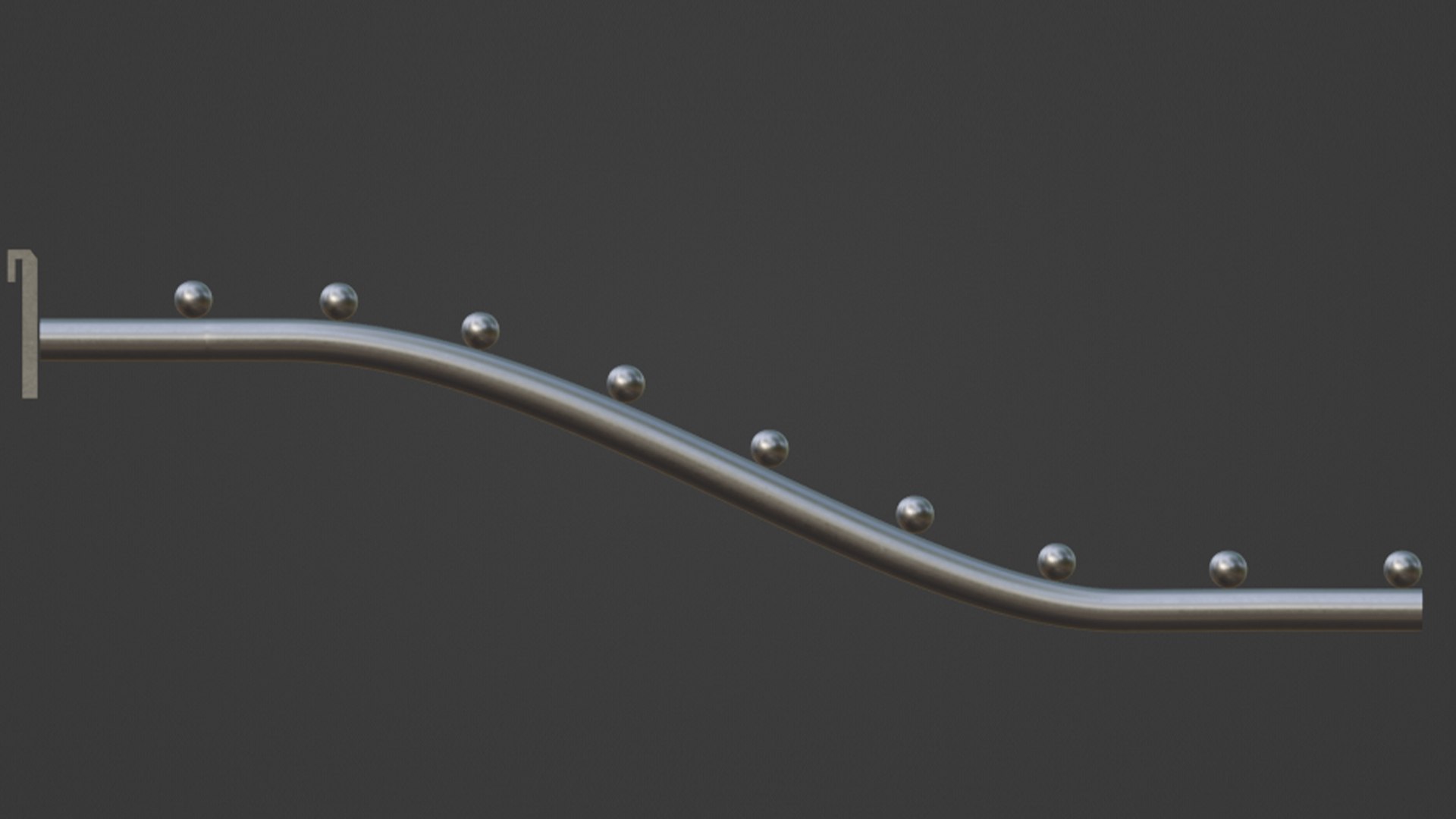 Metal wall display hook 3D - TurboSquid 2173193