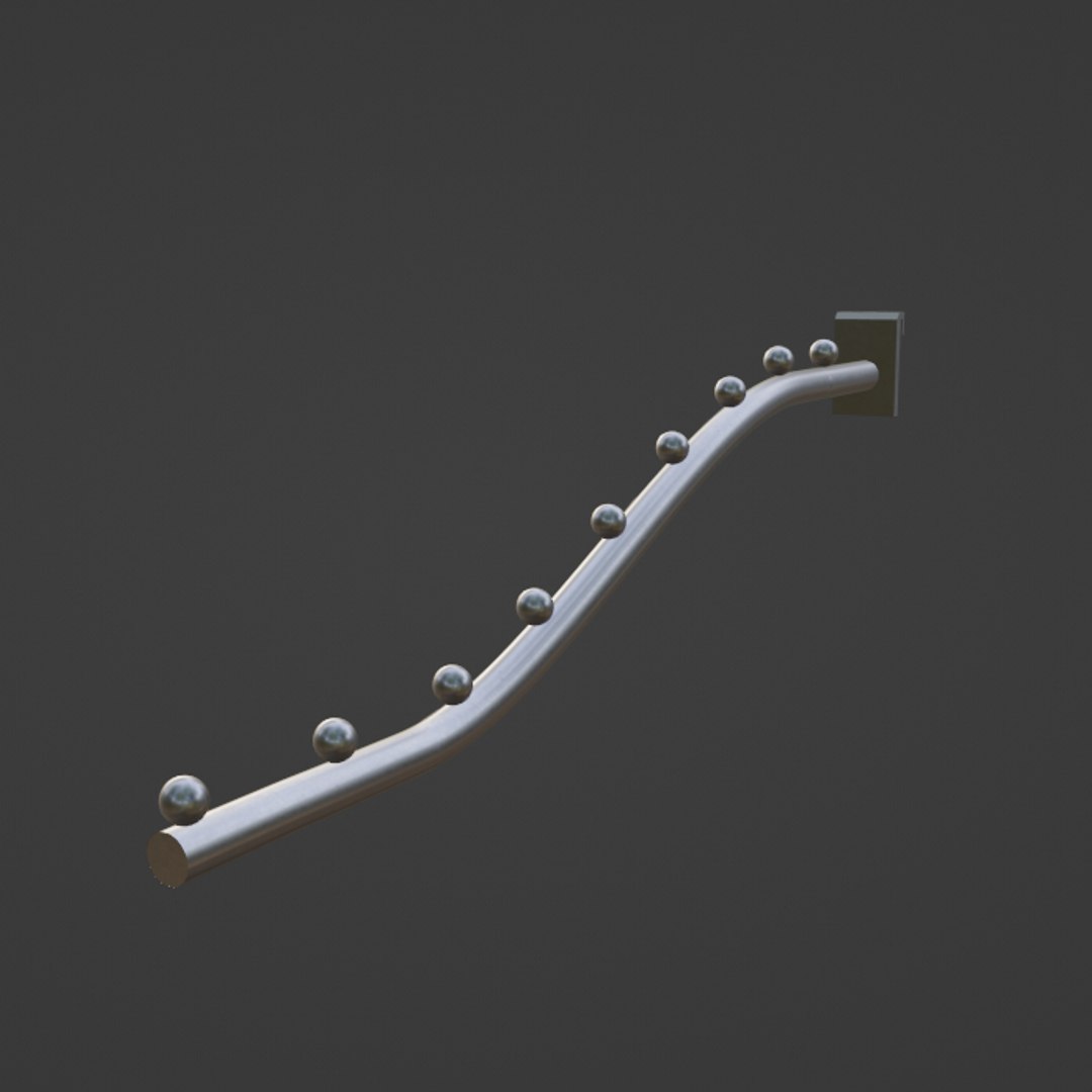 Metal wall display hook 3D - TurboSquid 2173193