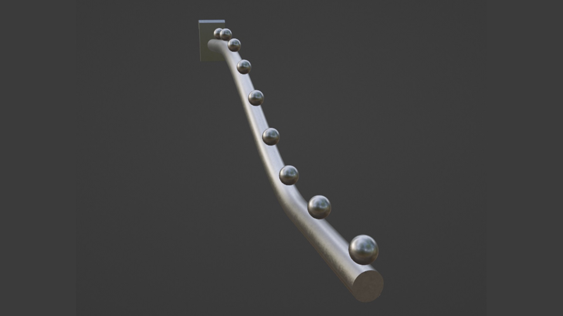 Metal wall display hook 3D - TurboSquid 2173193