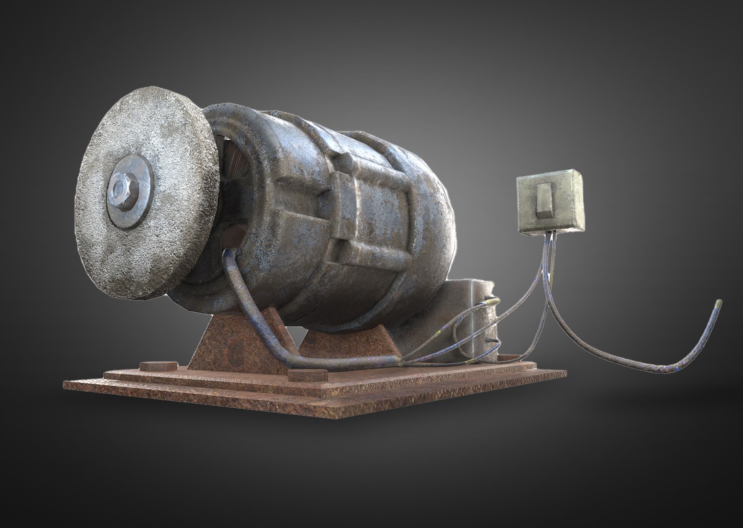 Old Rusty Diy Grindstone Da1 3D Model - TurboSquid 1962950
