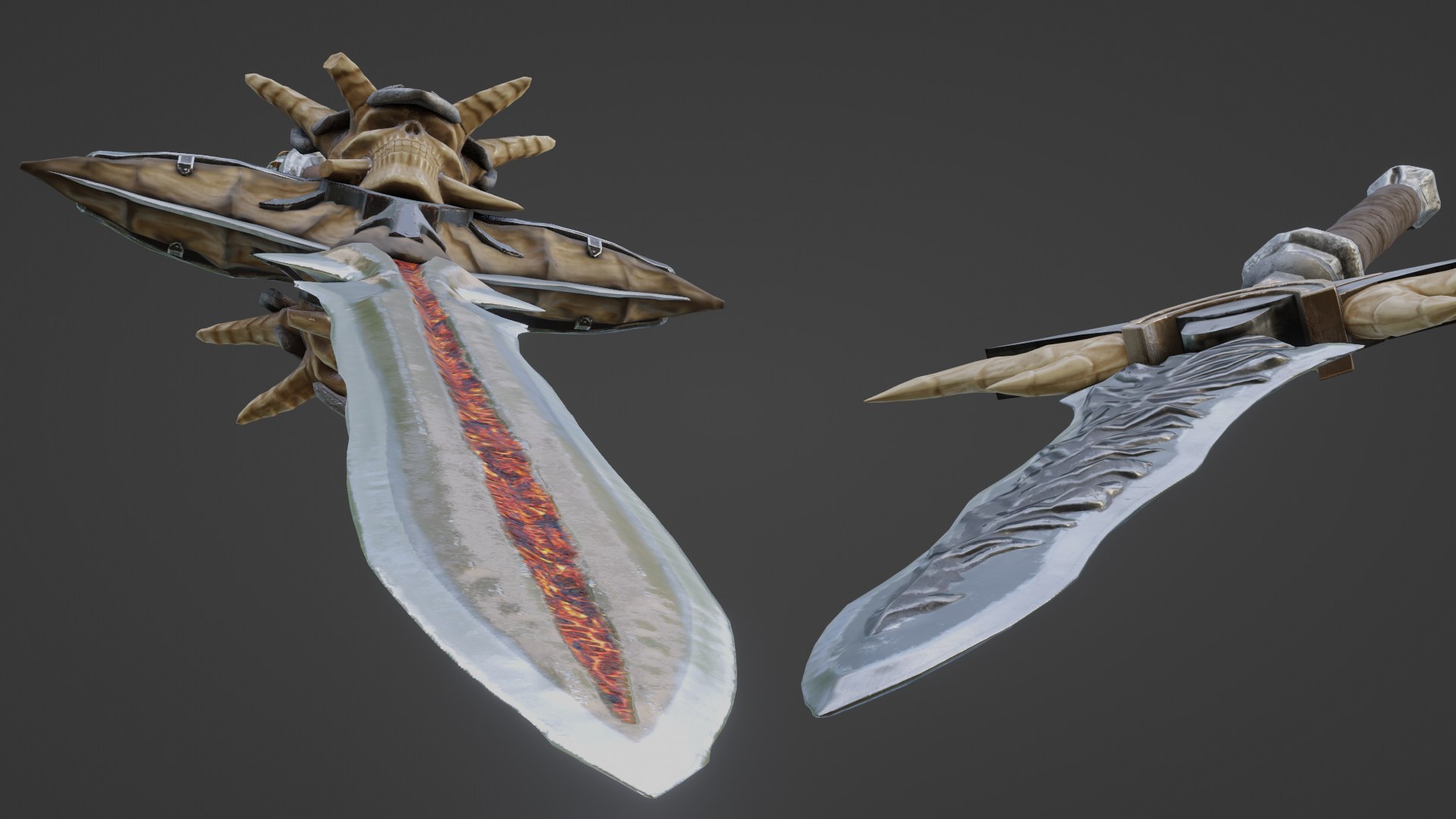 Long Short Monster Swords - Monster Weapon Pack Model - TurboSquid 2105813