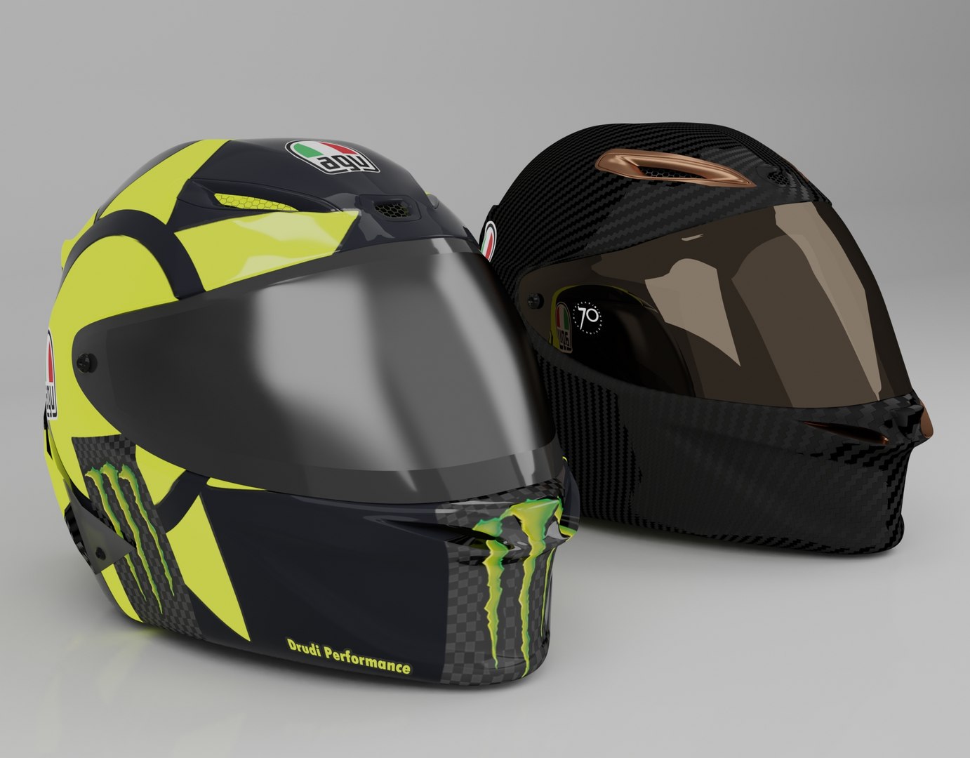 3D Model Helmet Rossi - TurboSquid 1541772