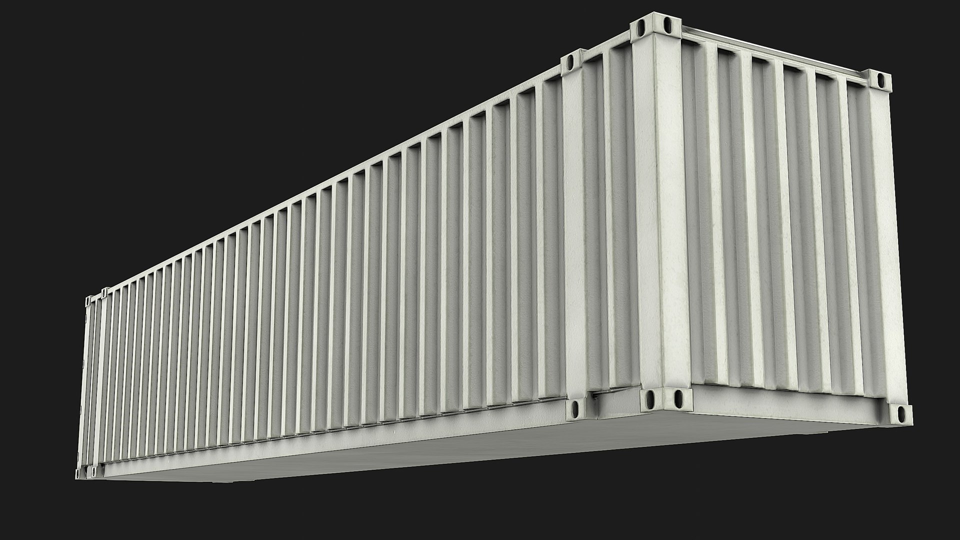 3D Model 45ft Shipping Container - White - TurboSquid 2152440