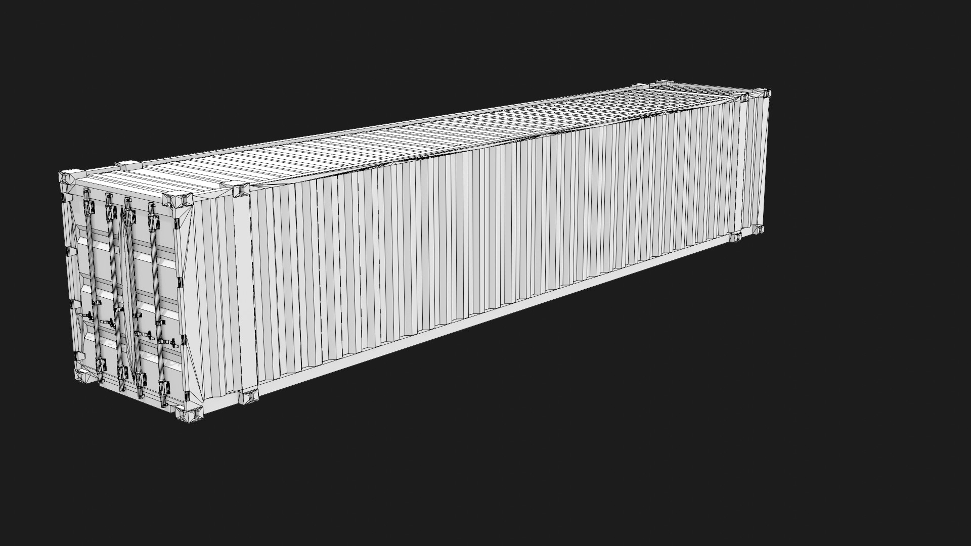 3D Model 45ft Shipping Container - White - TurboSquid 2152440
