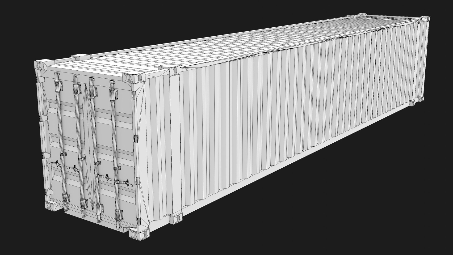 3D Model 45ft Shipping Container - White - TurboSquid 2152440
