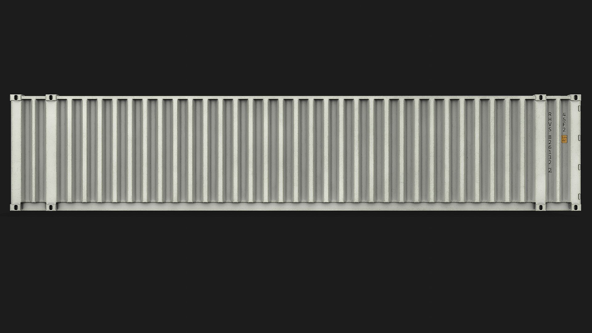 3D Model 45ft Shipping Container - White - TurboSquid 2152440