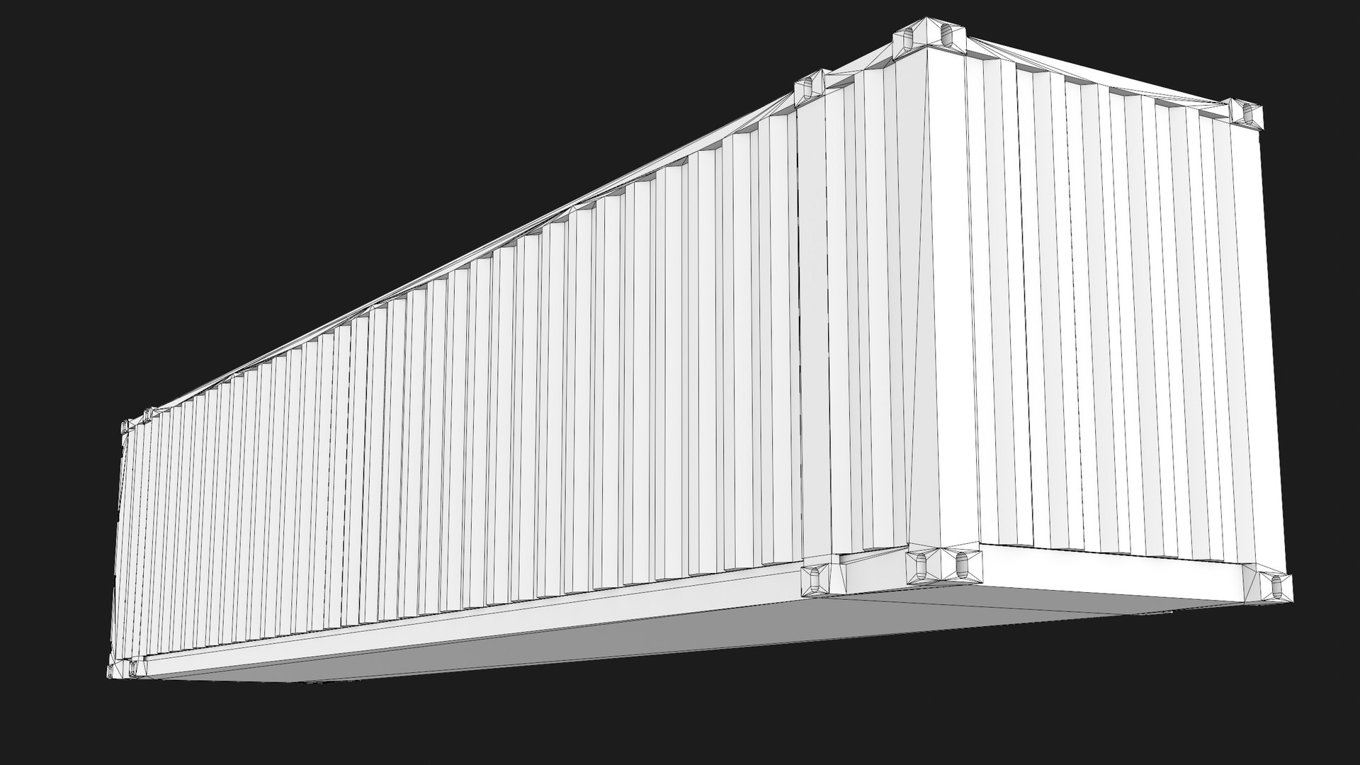 3D Model 45ft Shipping Container - White - TurboSquid 2152440