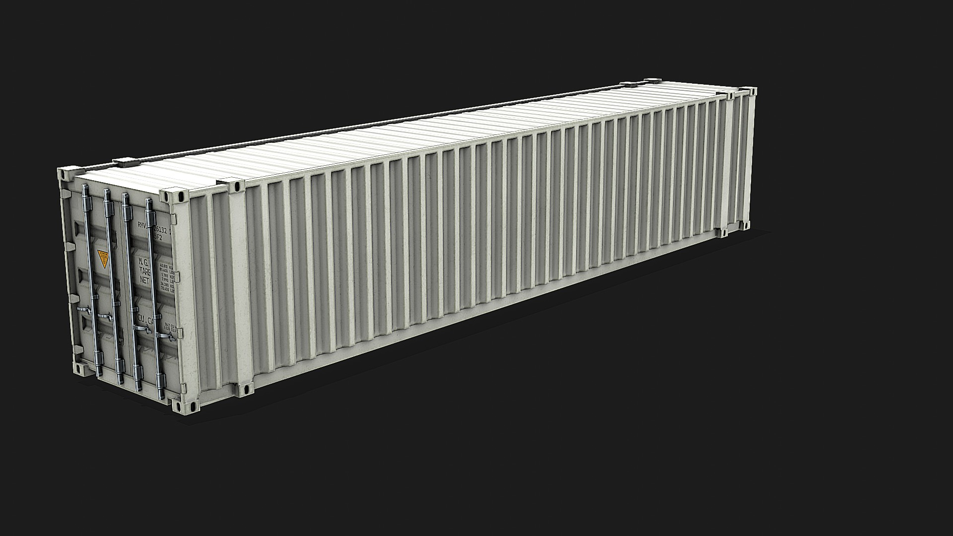 3D Model 45ft Shipping Container - White - TurboSquid 2152440
