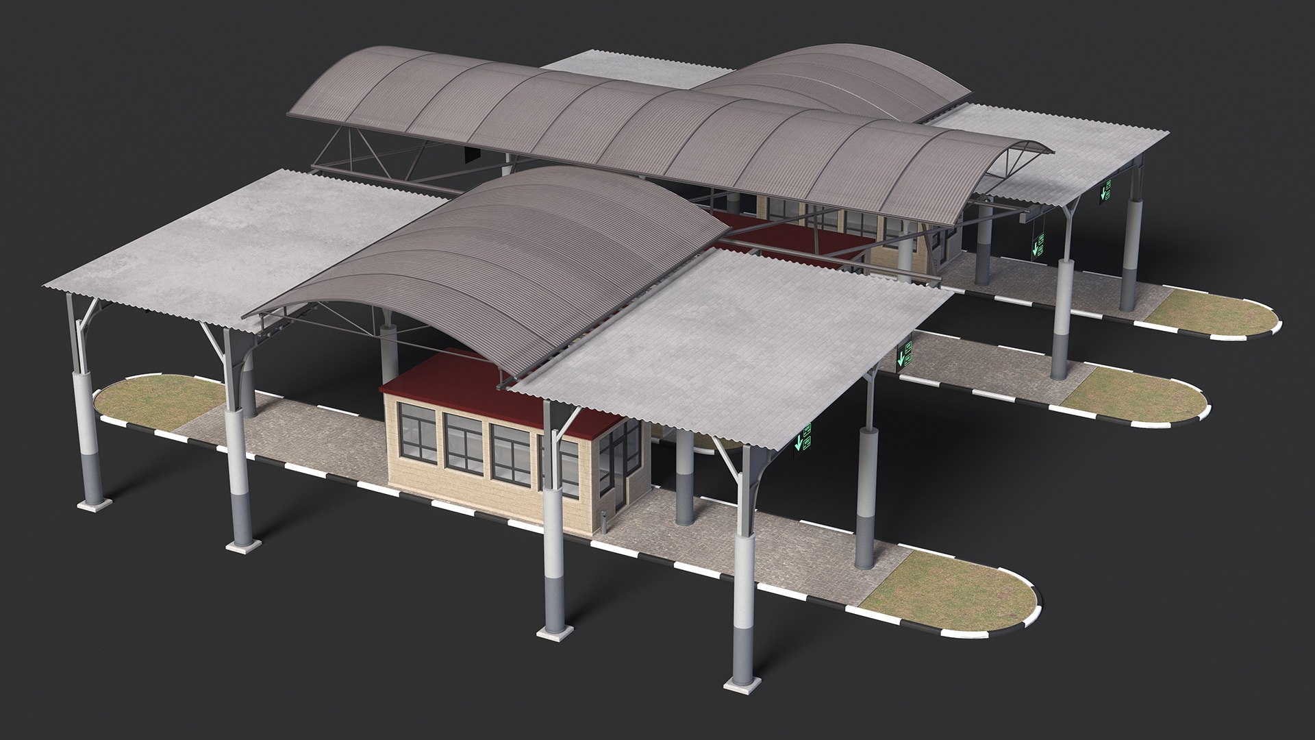 Border Checkpoint 3D Model - TurboSquid 2287231