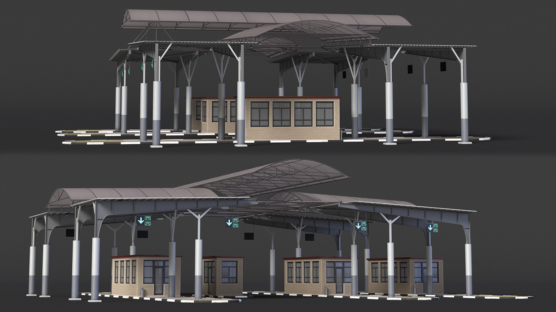 Border Checkpoint 3D Model - TurboSquid 2287231