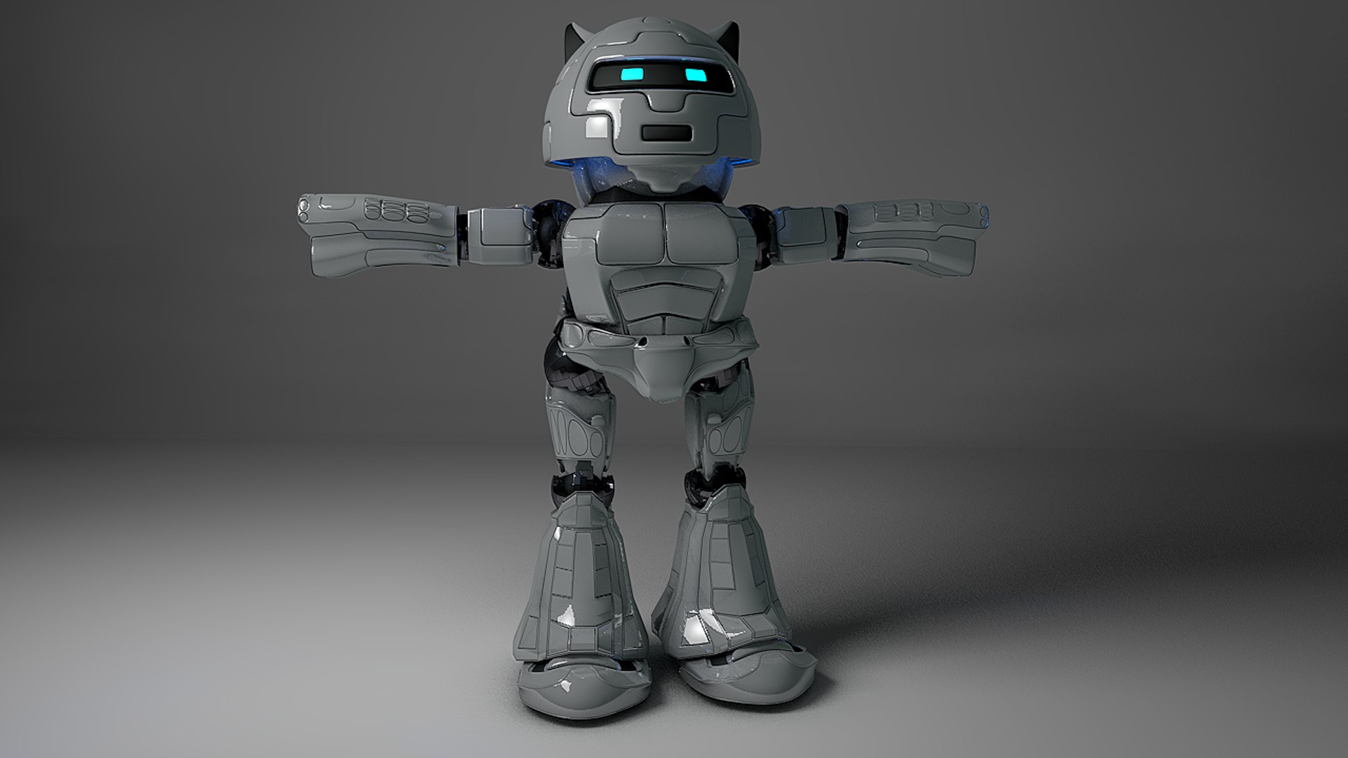 3dsmax robot droid cyborg