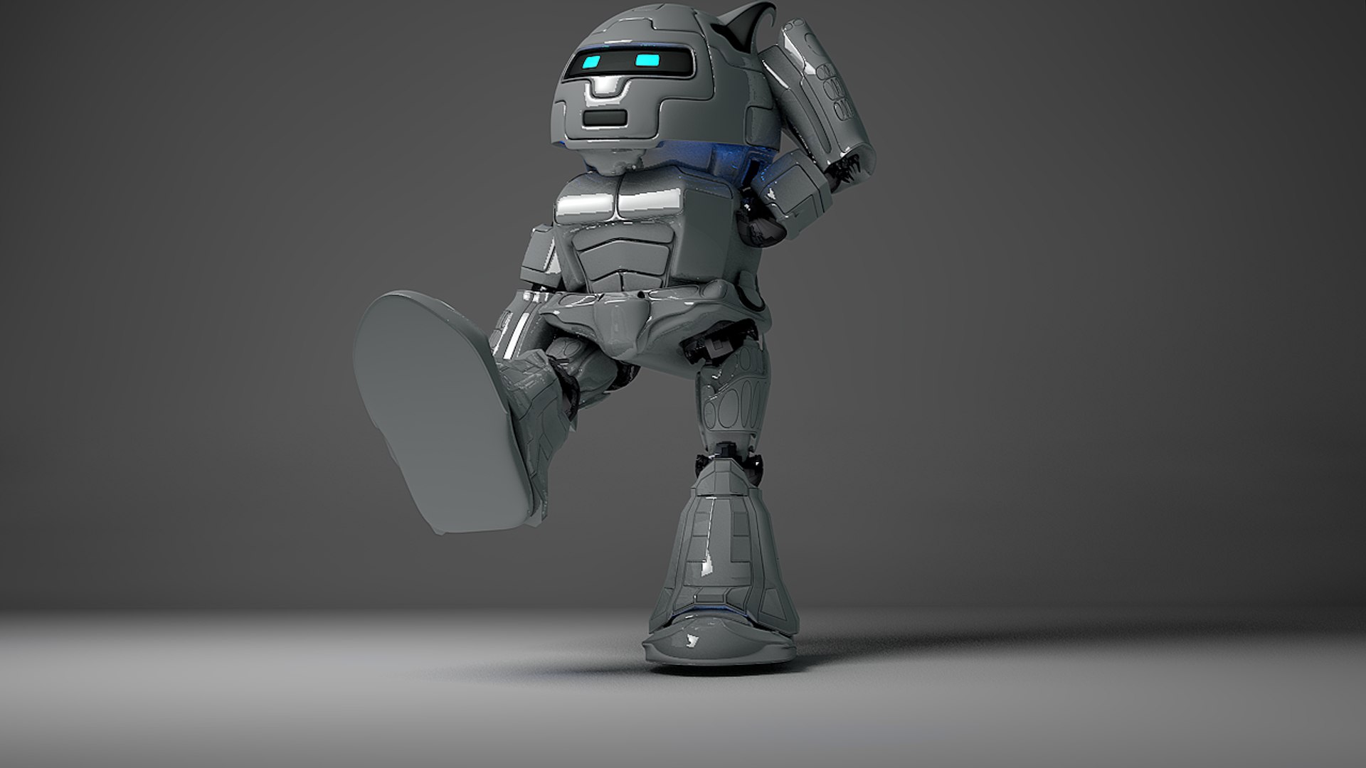 3dsmax robot droid cyborg