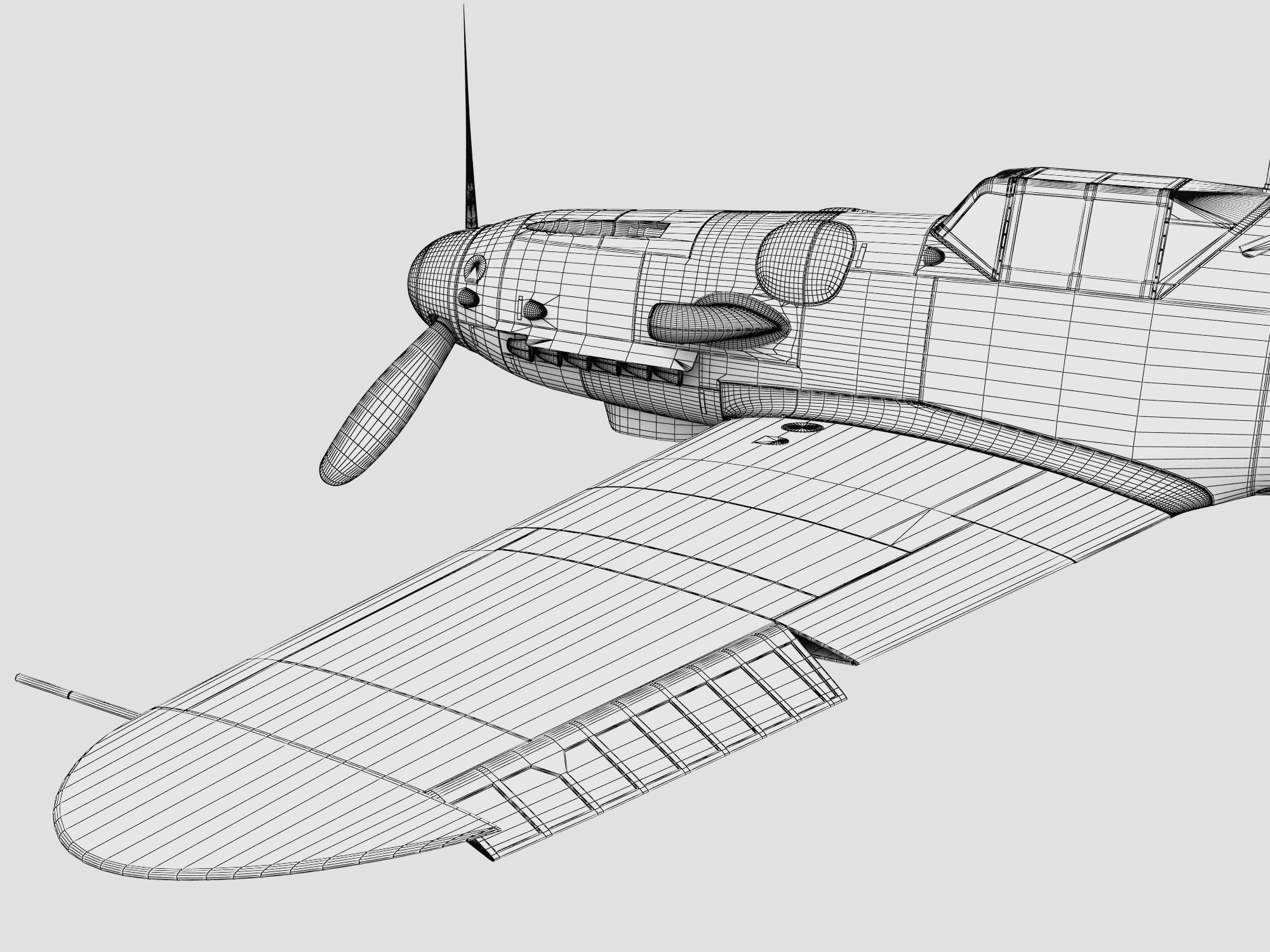 3d bf-109 german fighter 1 model
