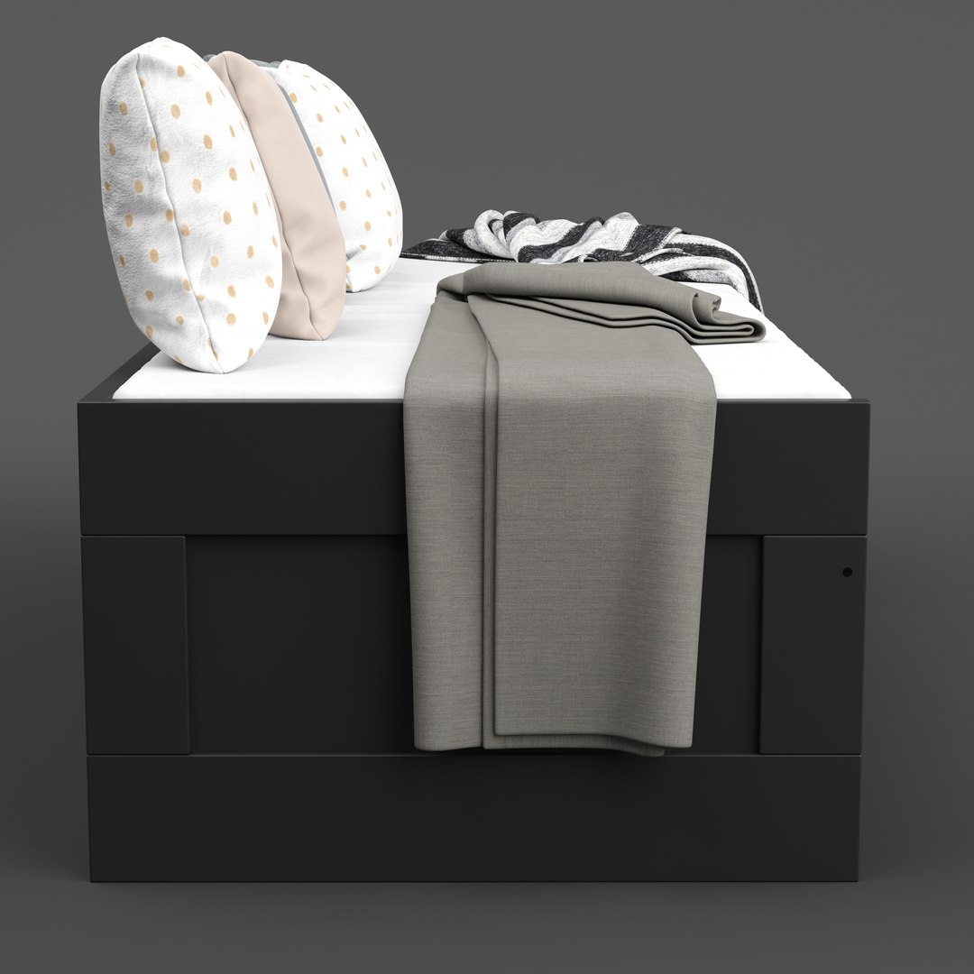 3D Model Ikea Brimnes Bed - TurboSquid 1845573