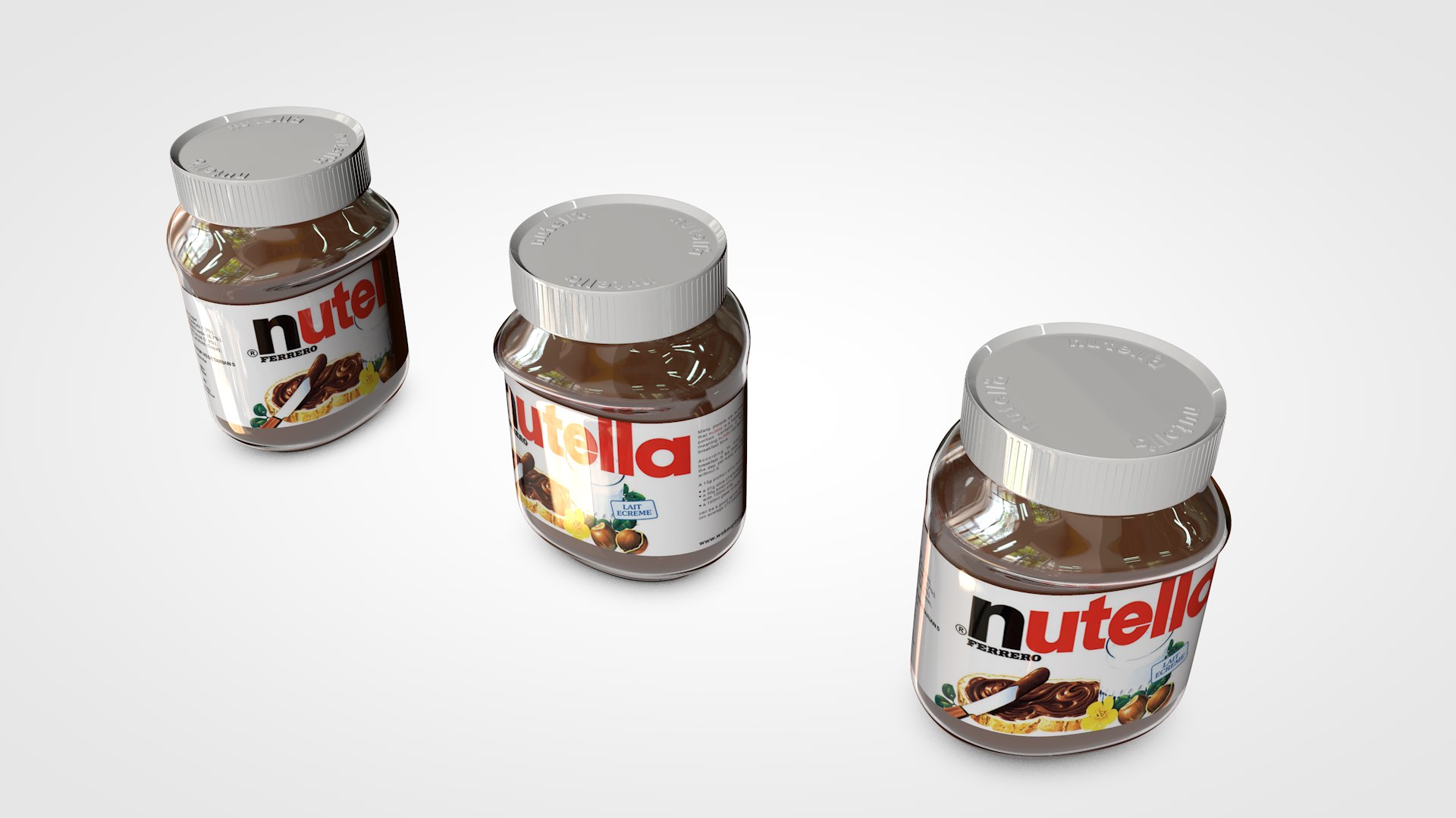 3D Model Nutella Bottle - TurboSquid 1416384