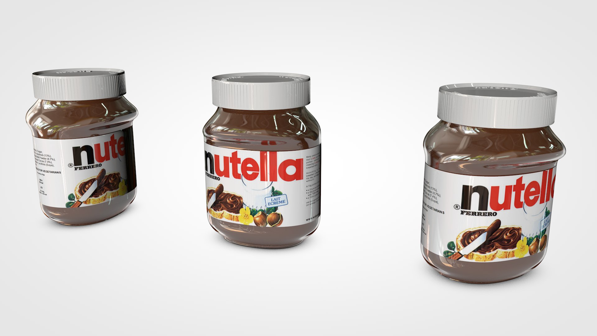 3D Model Nutella Bottle - TurboSquid 1416384