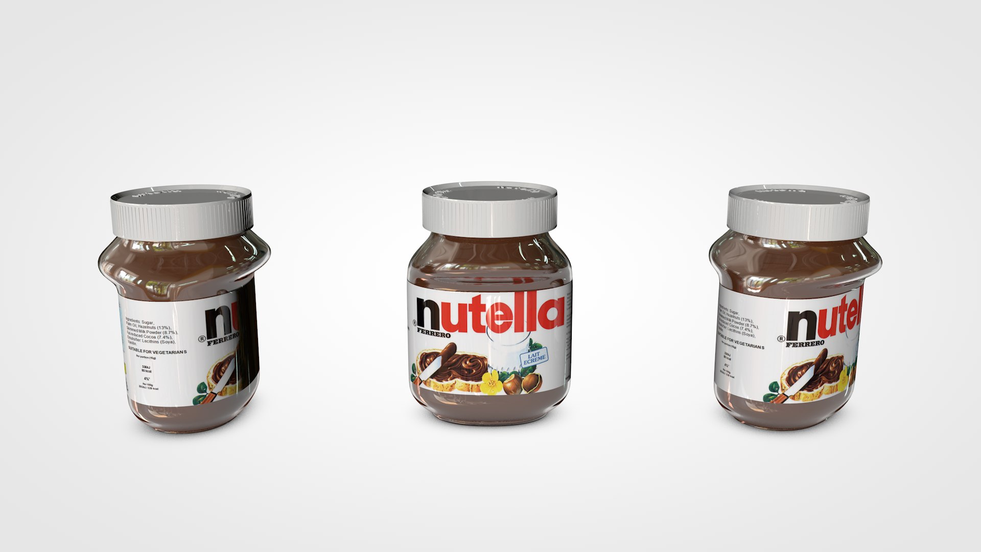 3D Model Nutella Bottle - TurboSquid 1416384