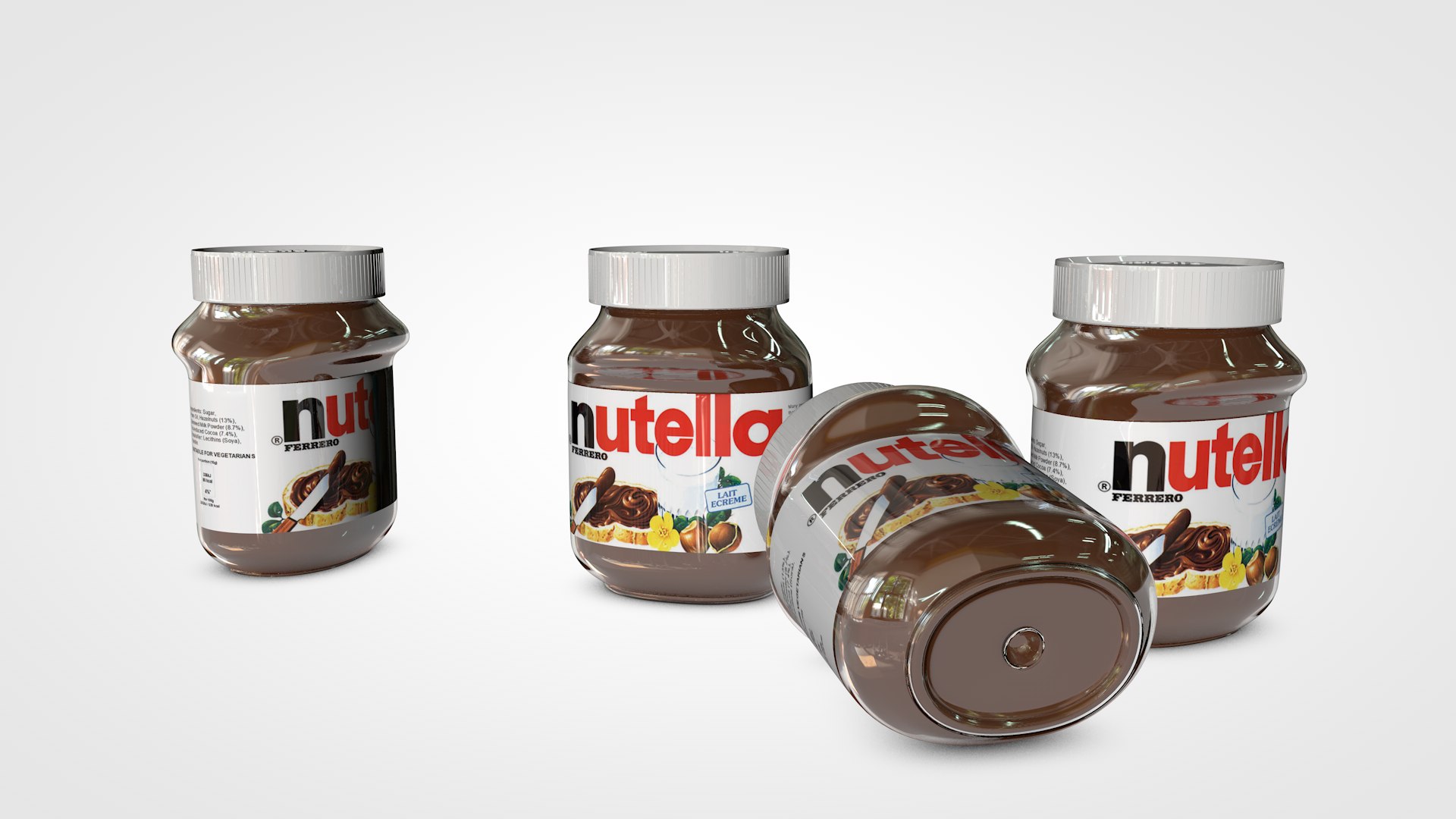 3D Model Nutella Bottle - TurboSquid 1416384