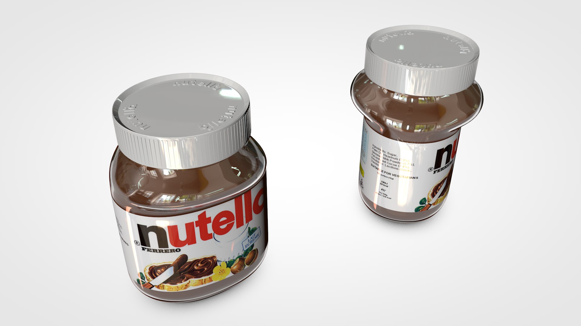 3D Model Nutella Bottle - TurboSquid 1416384