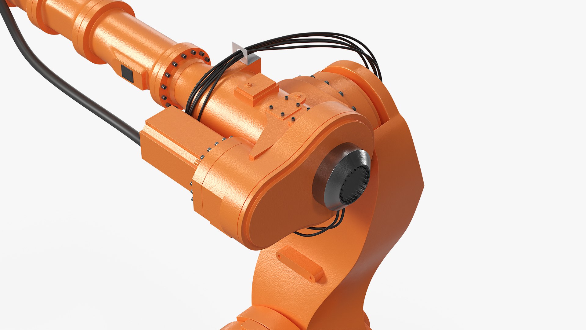 3D ABB 7600 Industrial Robot With Drilling Tool Orange Rigged ...